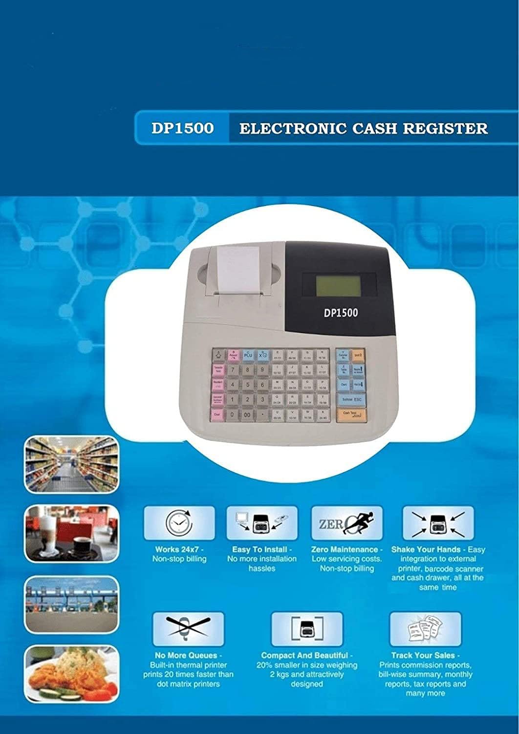 Smars Cash Register Machine DP-1500 for Resturants, Food outlets ...