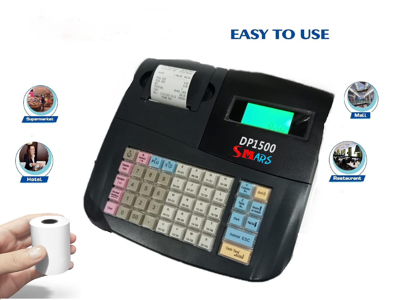 Smars Cash Register Machine DP-1500 for Resturants, Food outlets ...