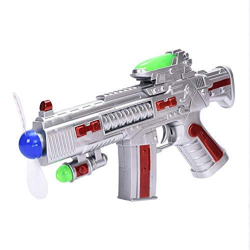 Smars® Multi Functional Space Toy Gun Fan Gun with Sound & LED Matrix ...