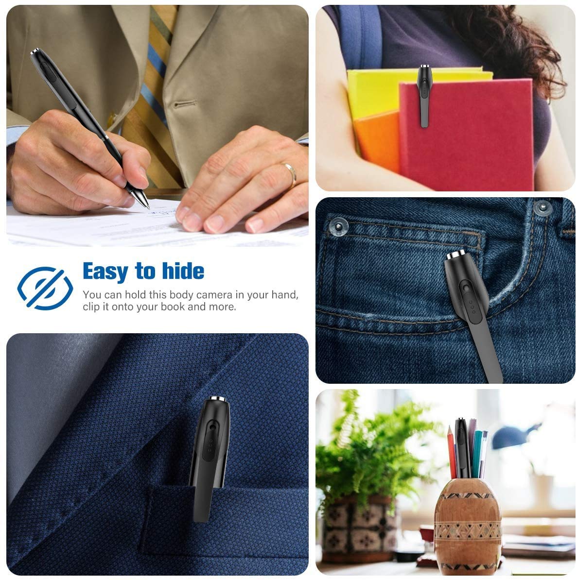 Smars® V8 OG-37 4K Full Clear HD 1080P Portable SPY Pen Camera with ...